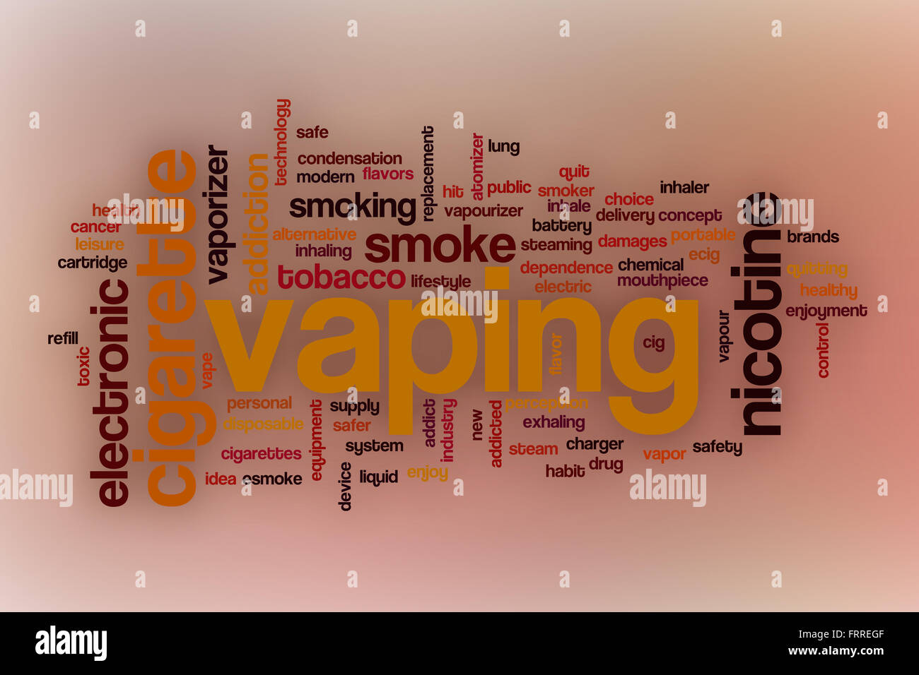 Vaping word cloud concept with abstract background Stock Photo - Alamy