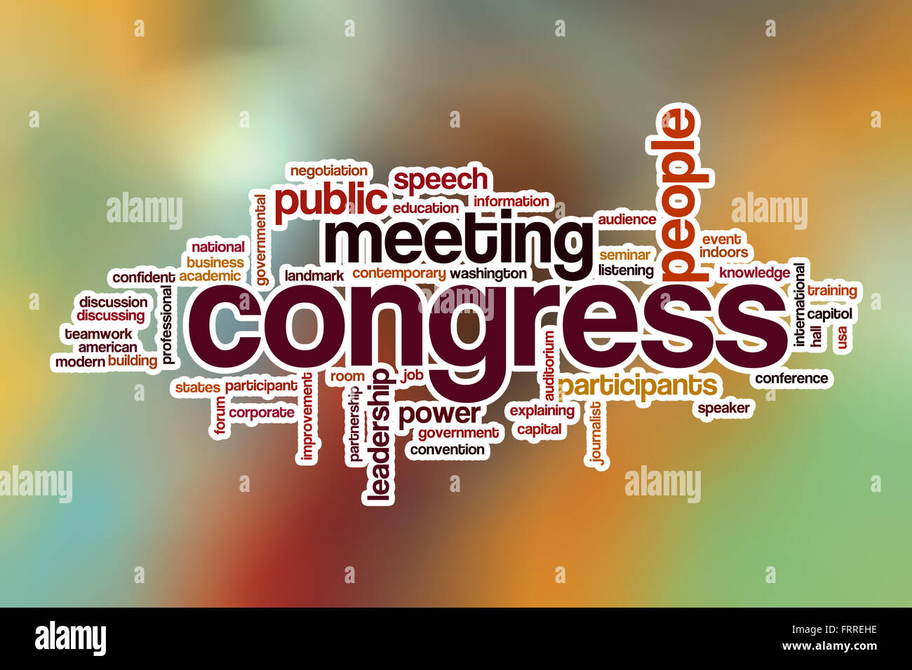Congress word cloud concept with abstract background Stock Photo - Alamy