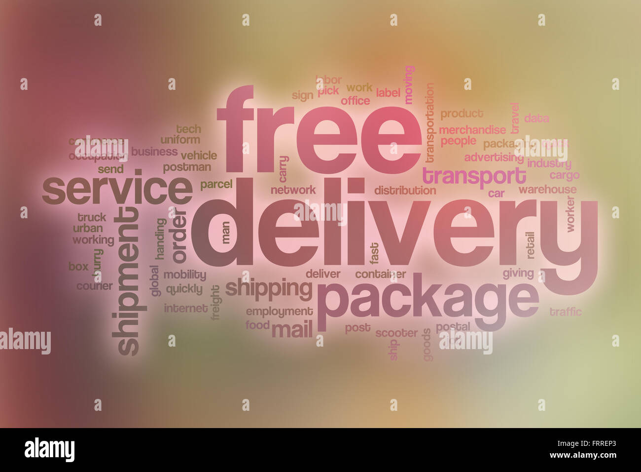 Free delivery word cloud concept with abstract background Stock Photo ...