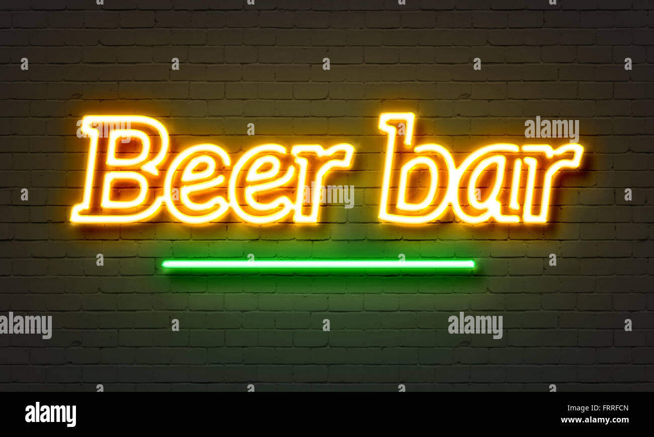 Red neon craft beer sign hi-res stock photography and images - Alamy