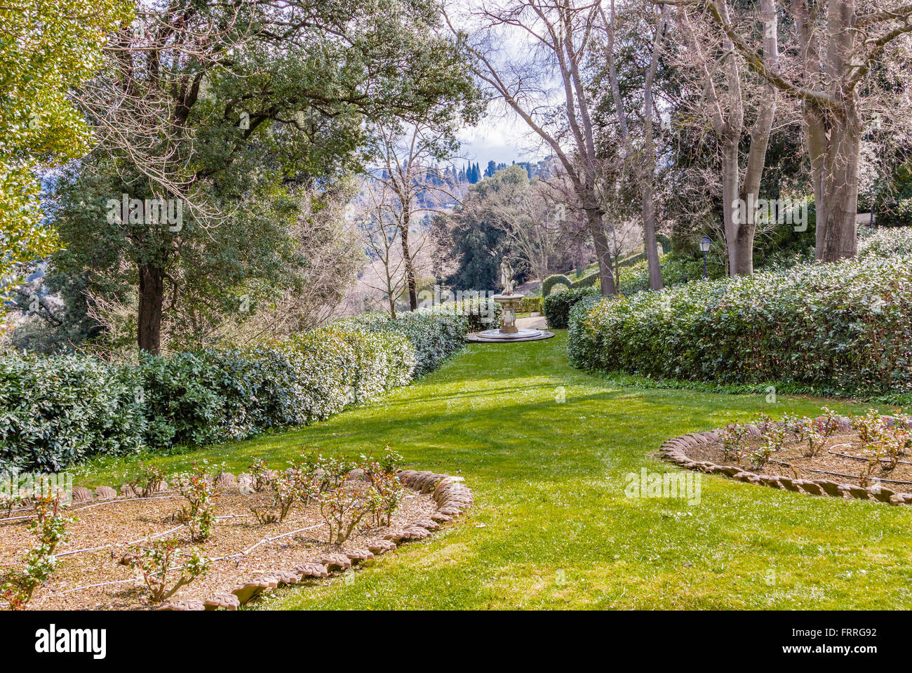 Italian-style gardens in Florence, Italy Stock Photo - Alamy