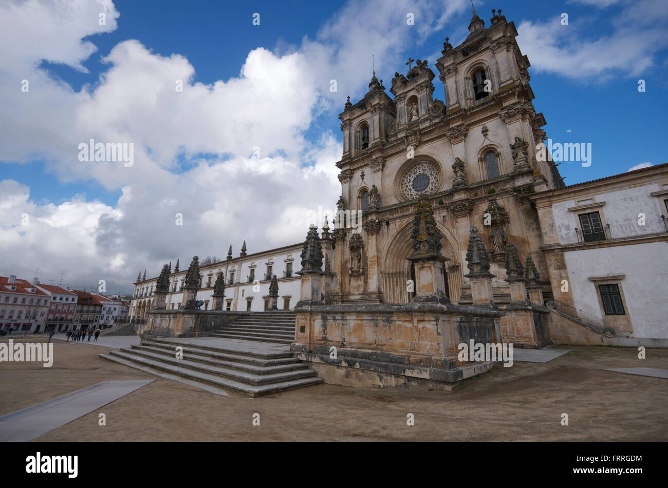 Facade of the Monastery of Alcobaca, Portugal Stock Photo - Alamy