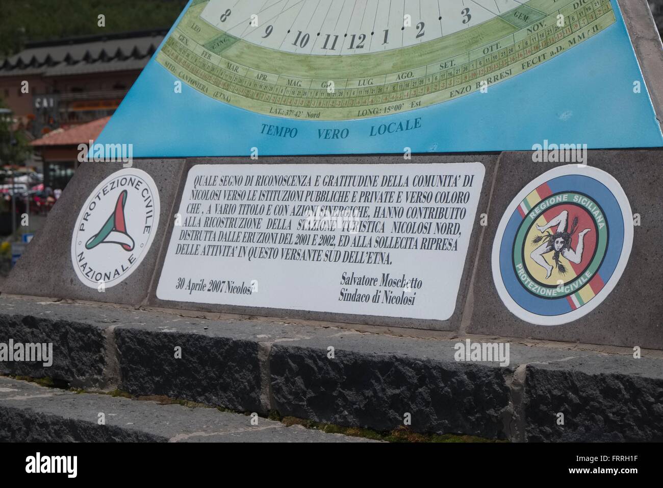 Italy, Sicily, Mt Etna area, Pyramid-shaped sundial Stock Photo - Alamy