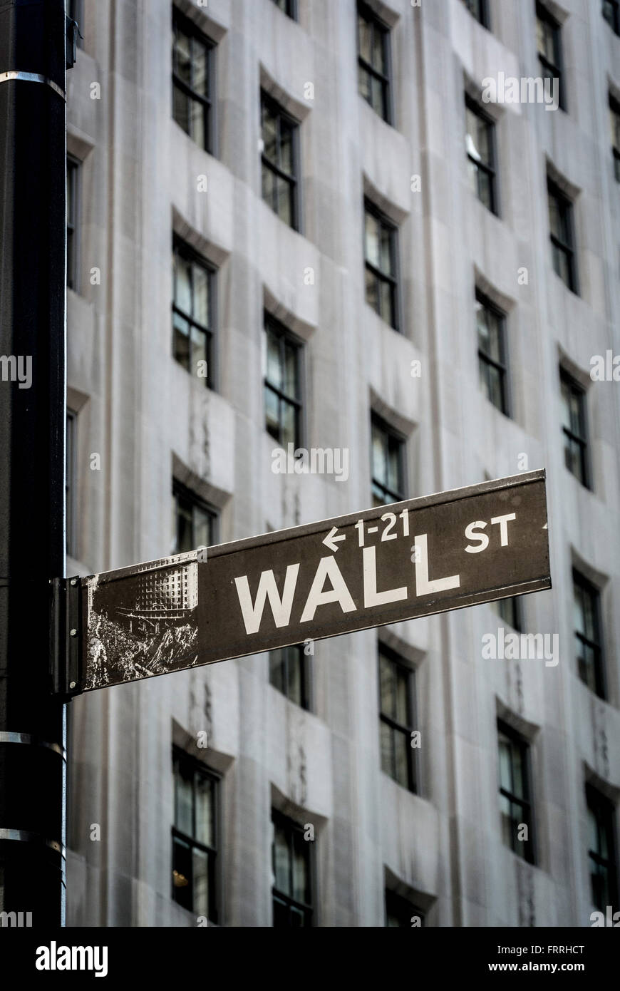 Wall Street sign, Lower Manhattan, New york City, USA Stock Photo - Alamy