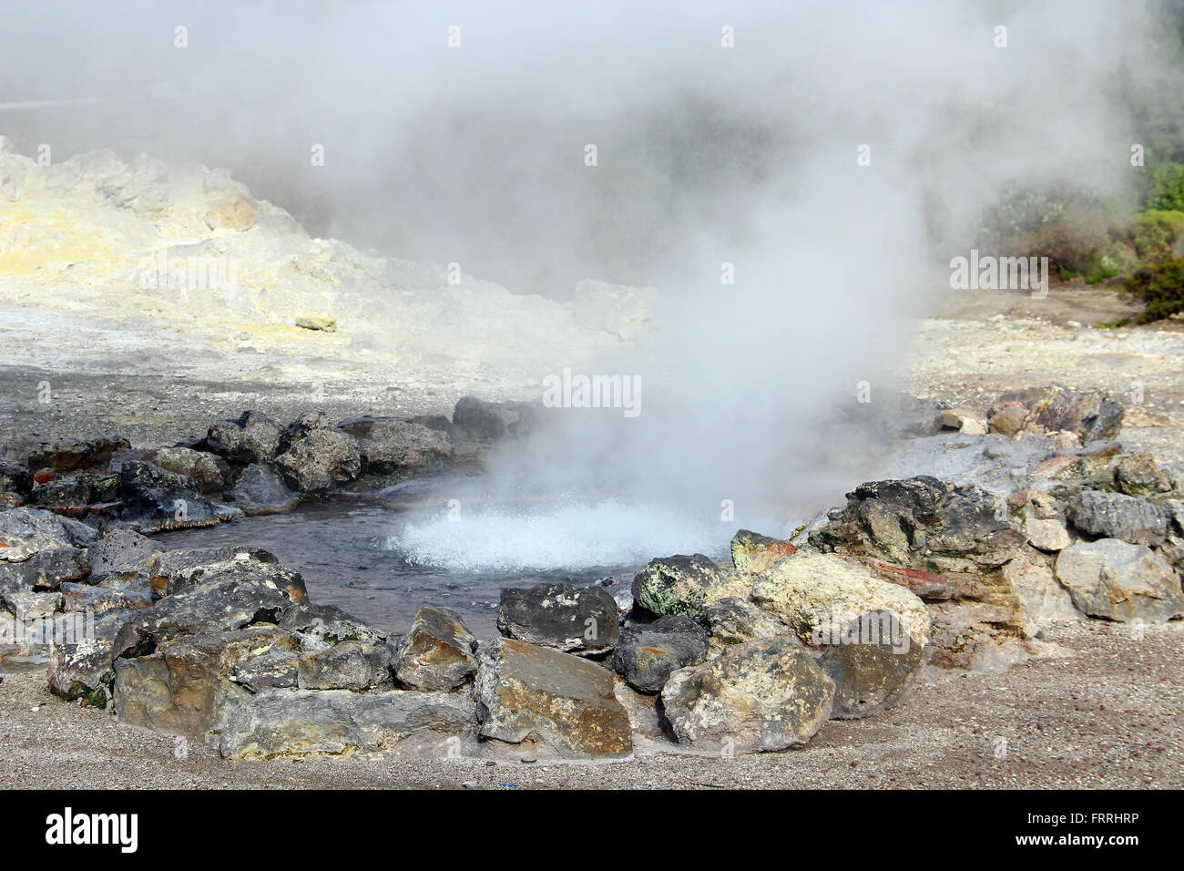 Geothermal hot springs (Caldeiras) in Furnas, Sao Miguel island, Azores ...