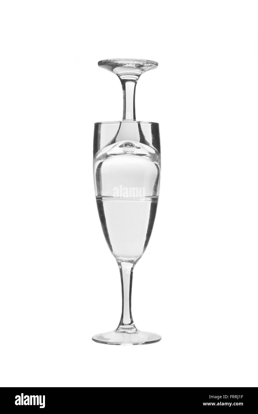 Different sizes of glass Black and White Stock Photos & Images - Alamy