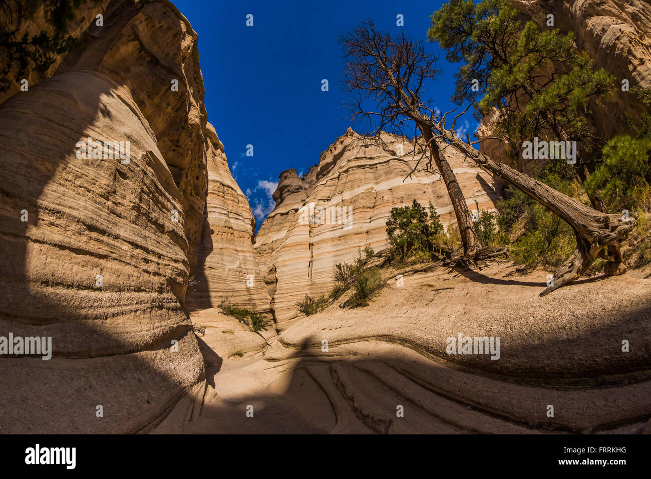 Hiking along the Slot Canyon Trail at Kasha-Katuwe Tent Rocks National ...