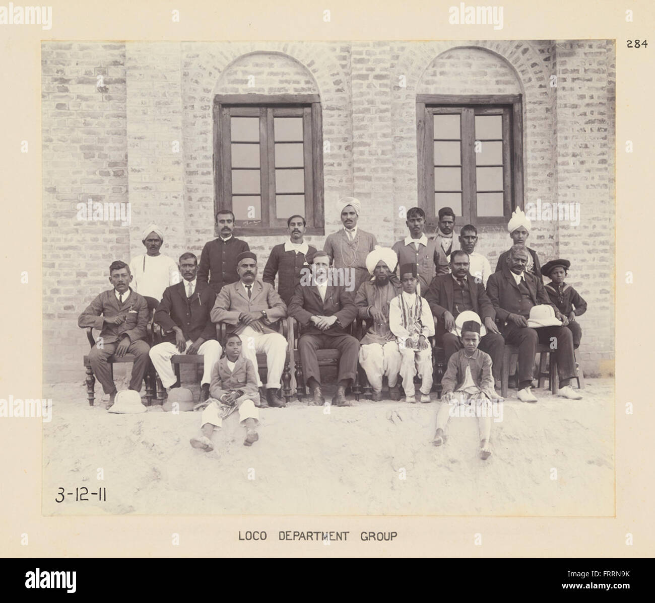 A photograph of a group from the Loco Department of a railroad company ...