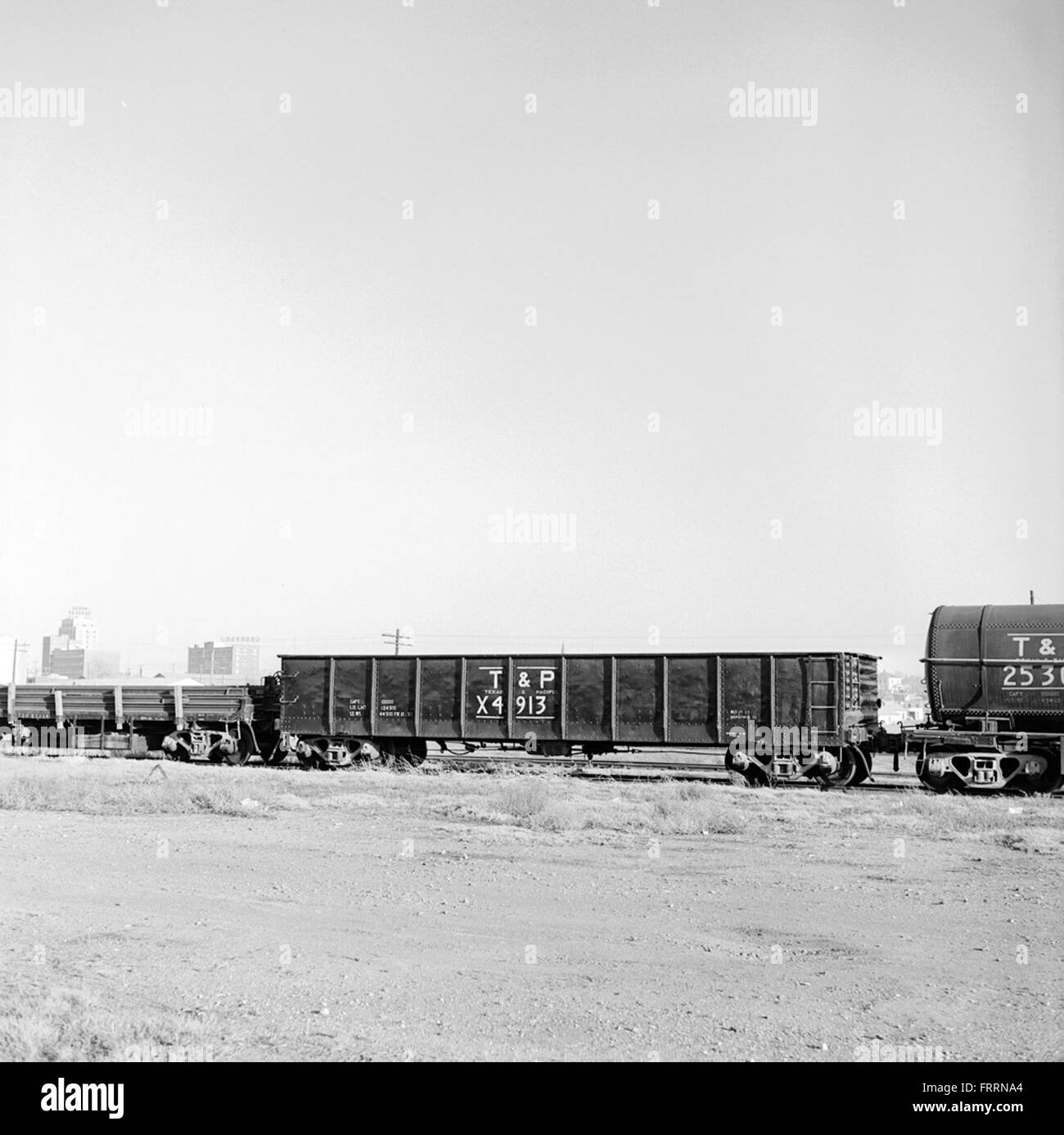 Railroad gondola car Black and White Stock Photos & Images - Alamy