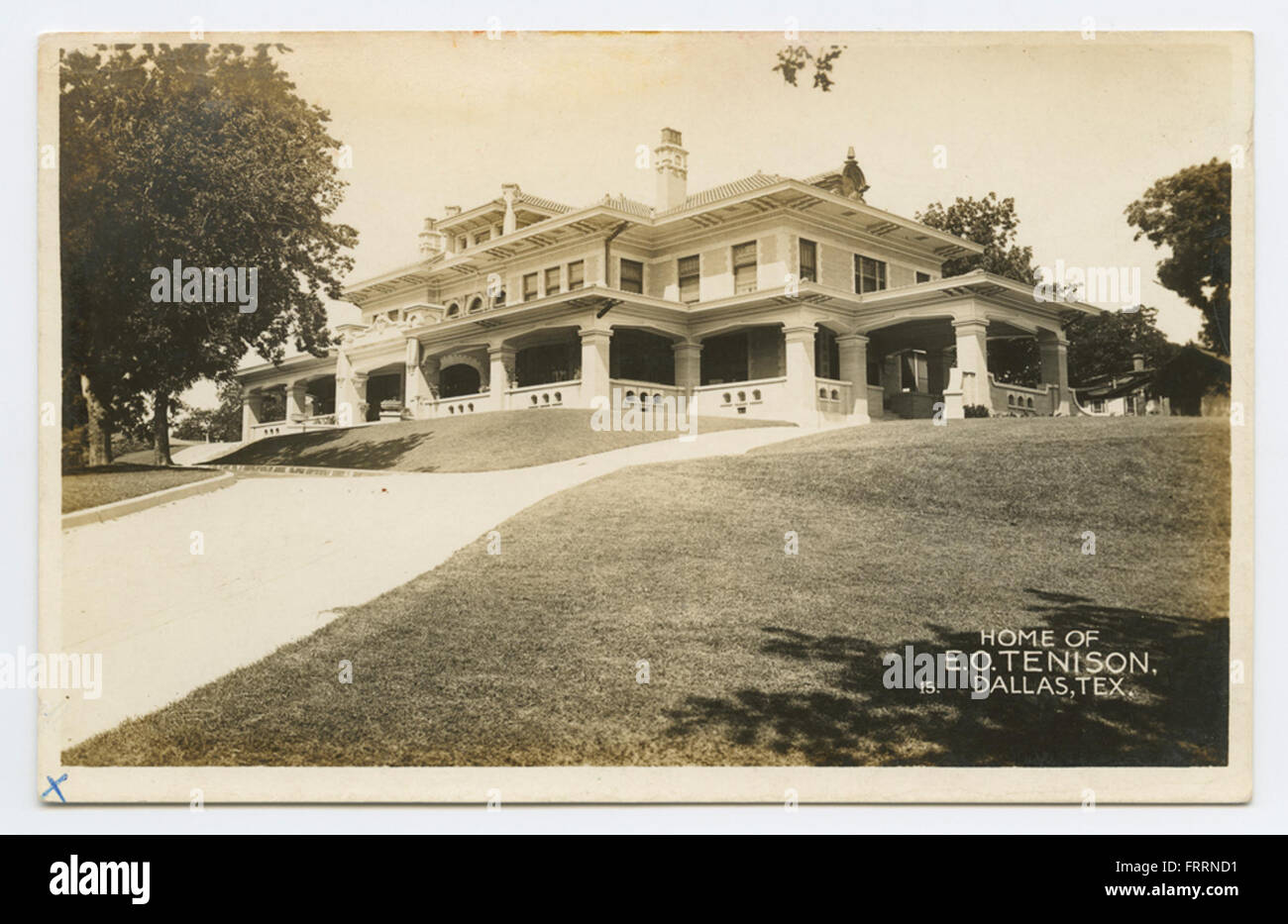 A Real Photo Postcard (RPPC) showing the home of E. O. Tenison in ...