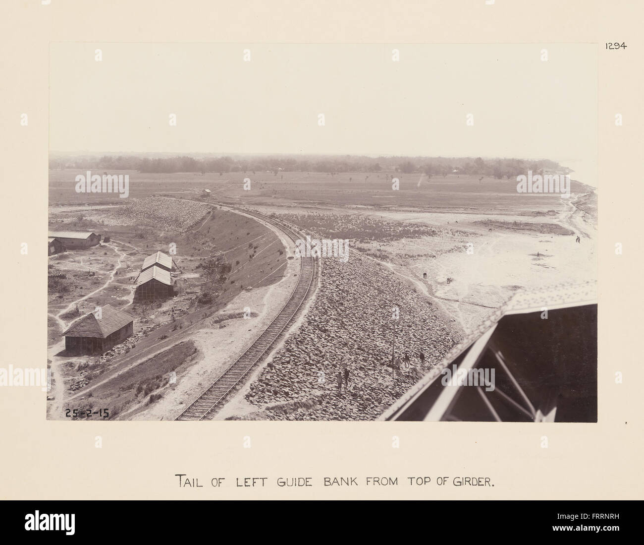 The tail of the left guide bank as viewed from the top of a girder ...