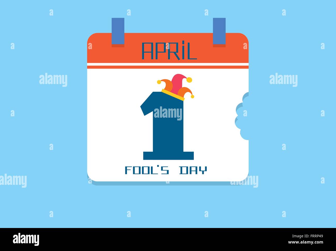 Calendar Page, First April Date With Jester Fool Day Holiday Stock ...