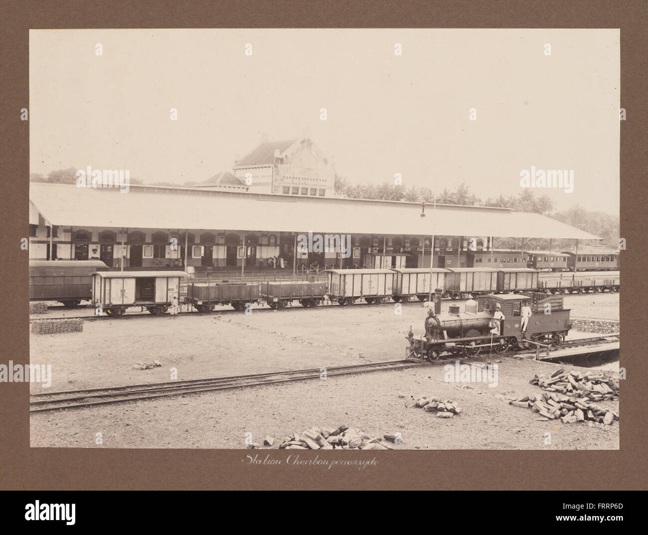 A photograph of Station Cheribon, located in Indonesia, featuring its ...