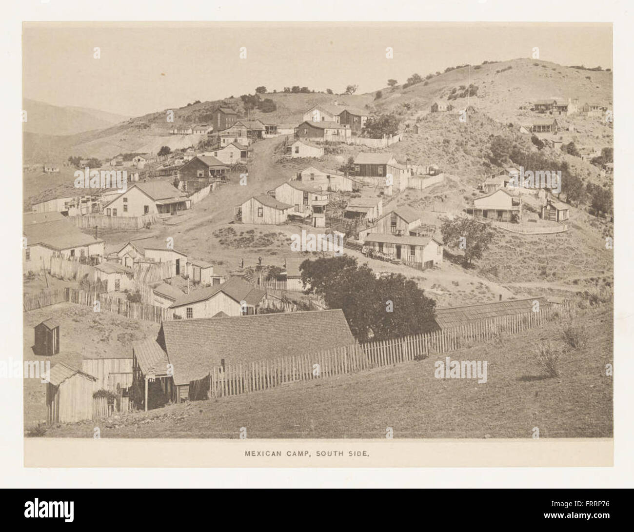 A view of a Mexican camp located on the south side, showing the living ...
