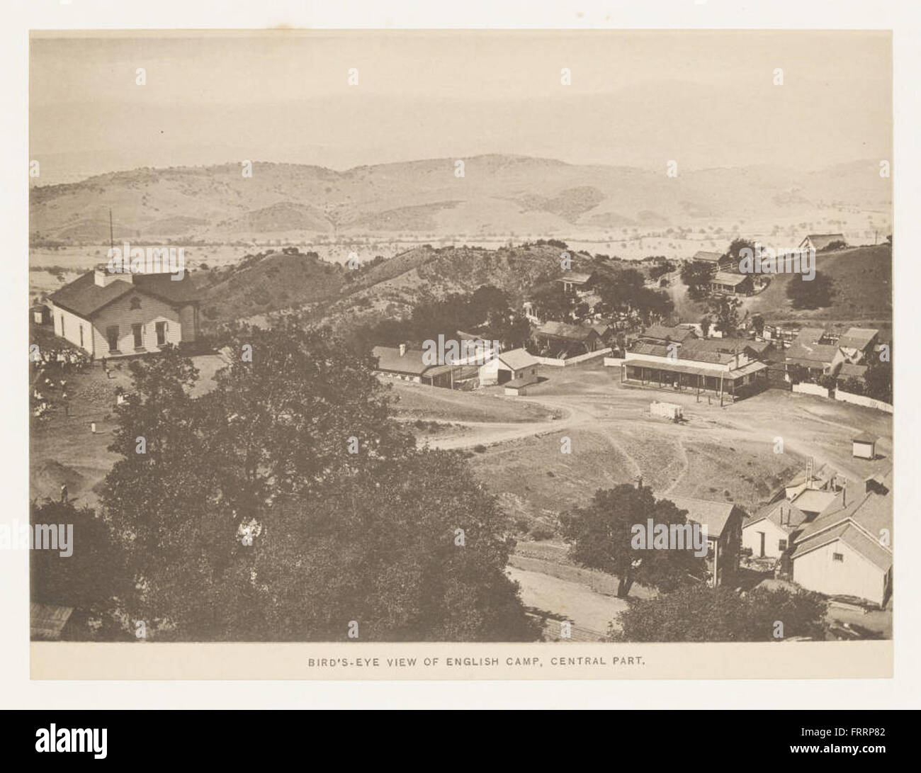 A bird's-eye view of the central part of English Camp, a military ...