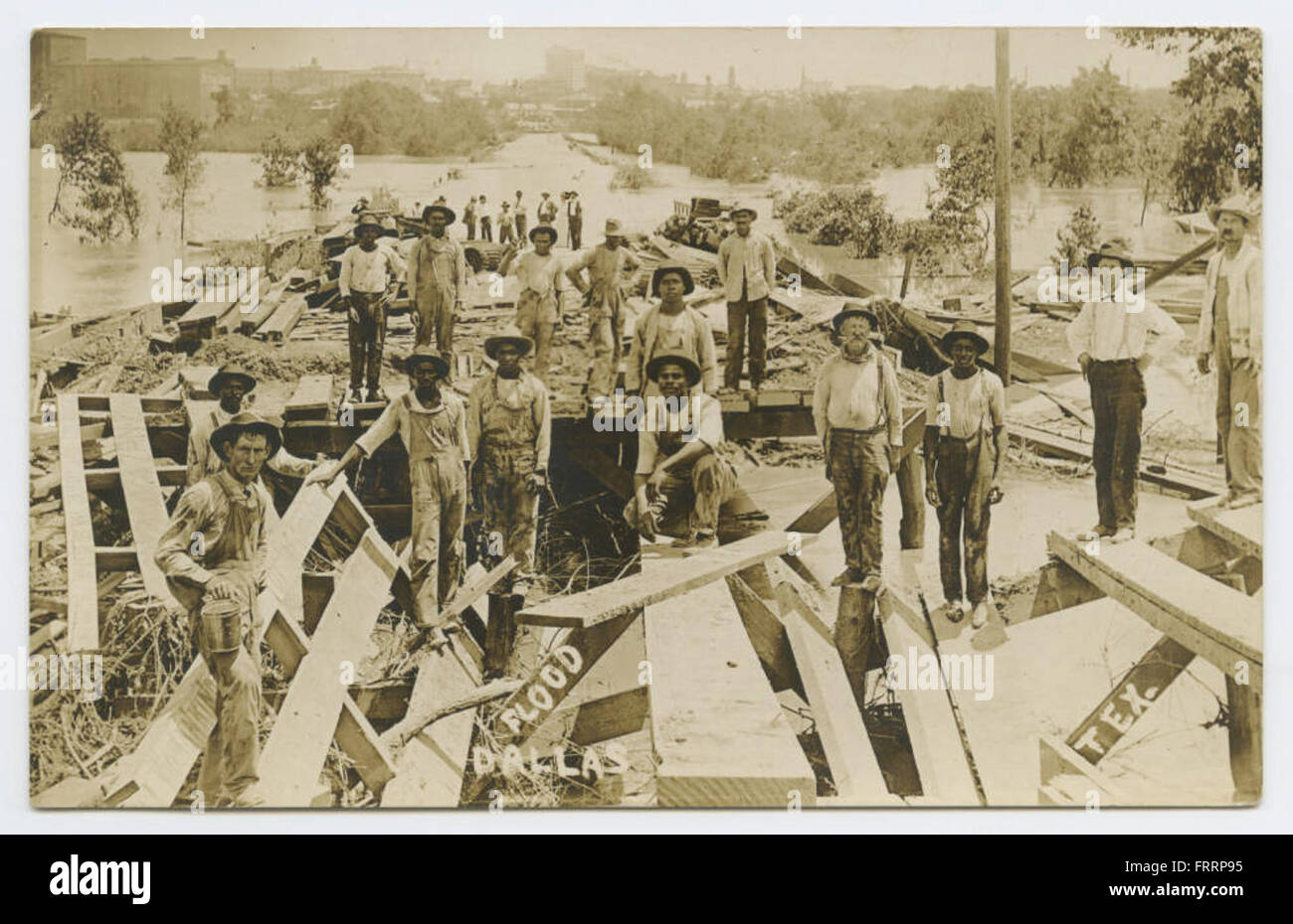 The photograph shows the flooding in Dallas, Texas, capturing the ...