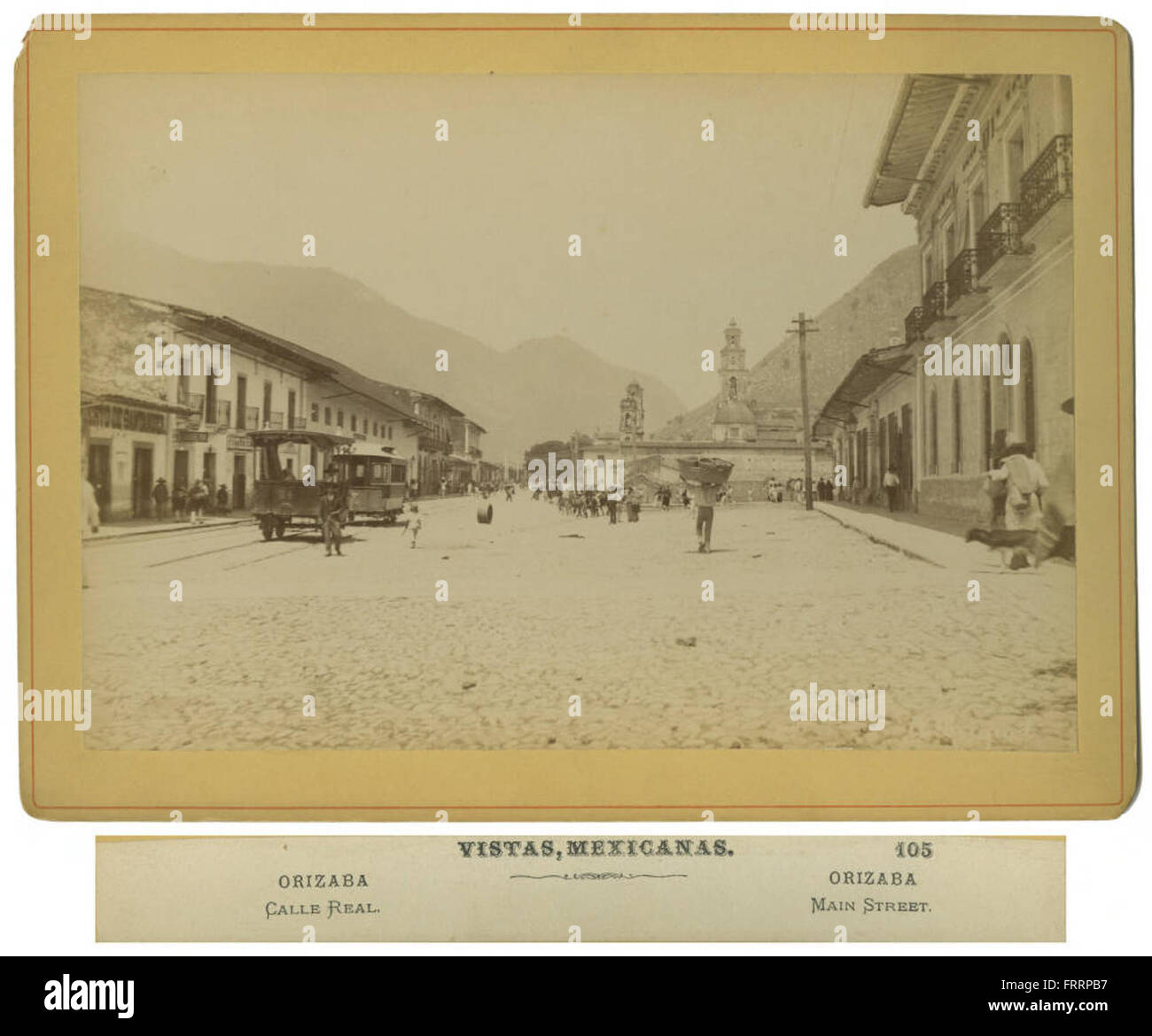 A street view of the Calle Real in Orizaba, Mexico, capturing the ...