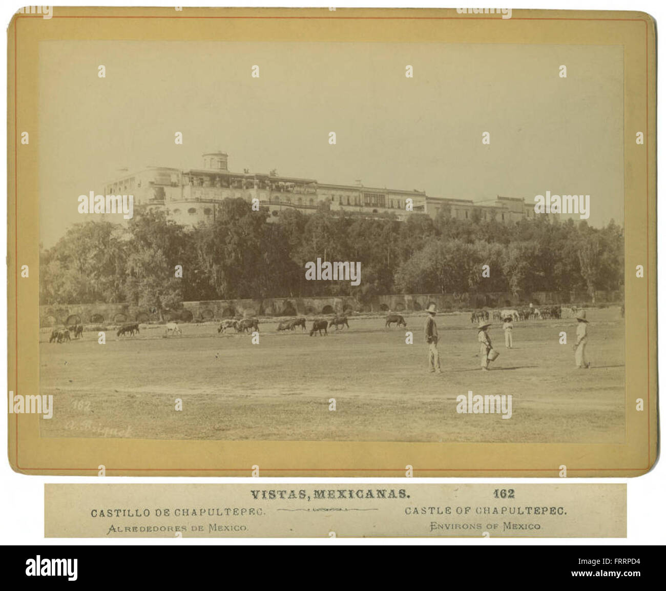 A historic view of Castillo de Chapultepec, a significant cultural ...