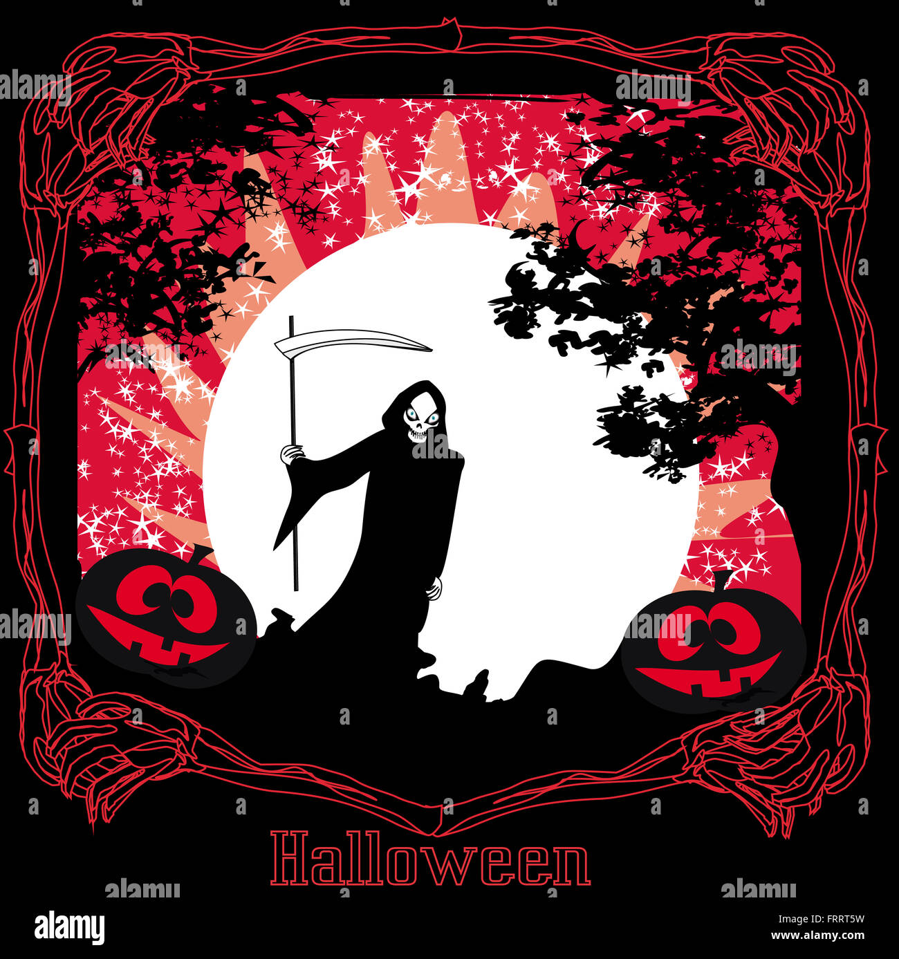 Grim reaper frame drawing hi-res stock photography and images - Alamy