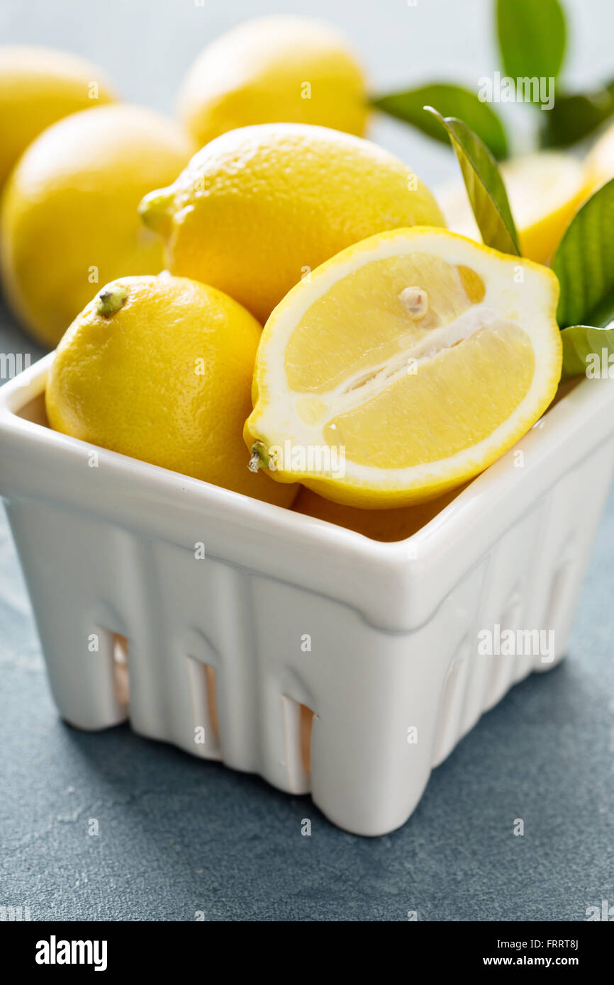 Fresh bright colorful lemons Stock Photo - Alamy