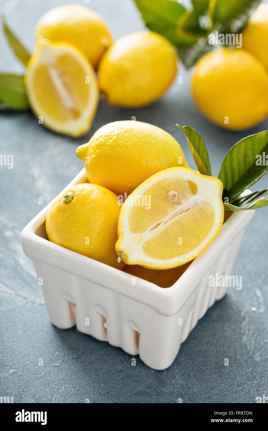 Fresh bright colorful lemons Stock Photo - Alamy