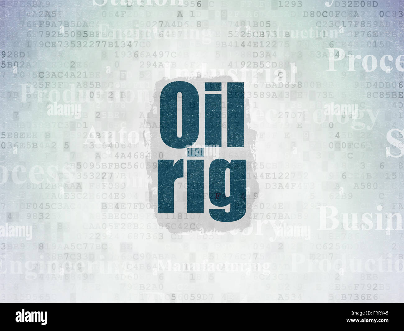 Industry concept: Oil Rig on Digital Paper background Stock Photo - Alamy