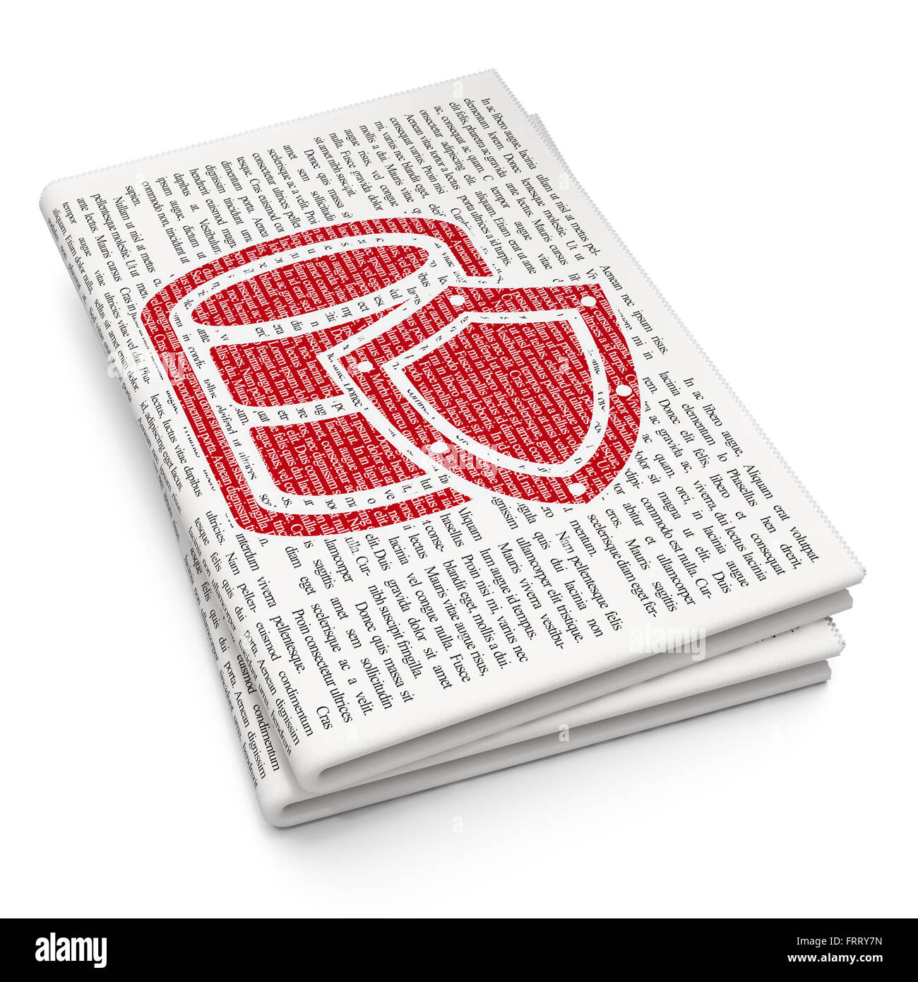 Software concept: Database With Shield on Newspaper background Stock Photo - Alamy