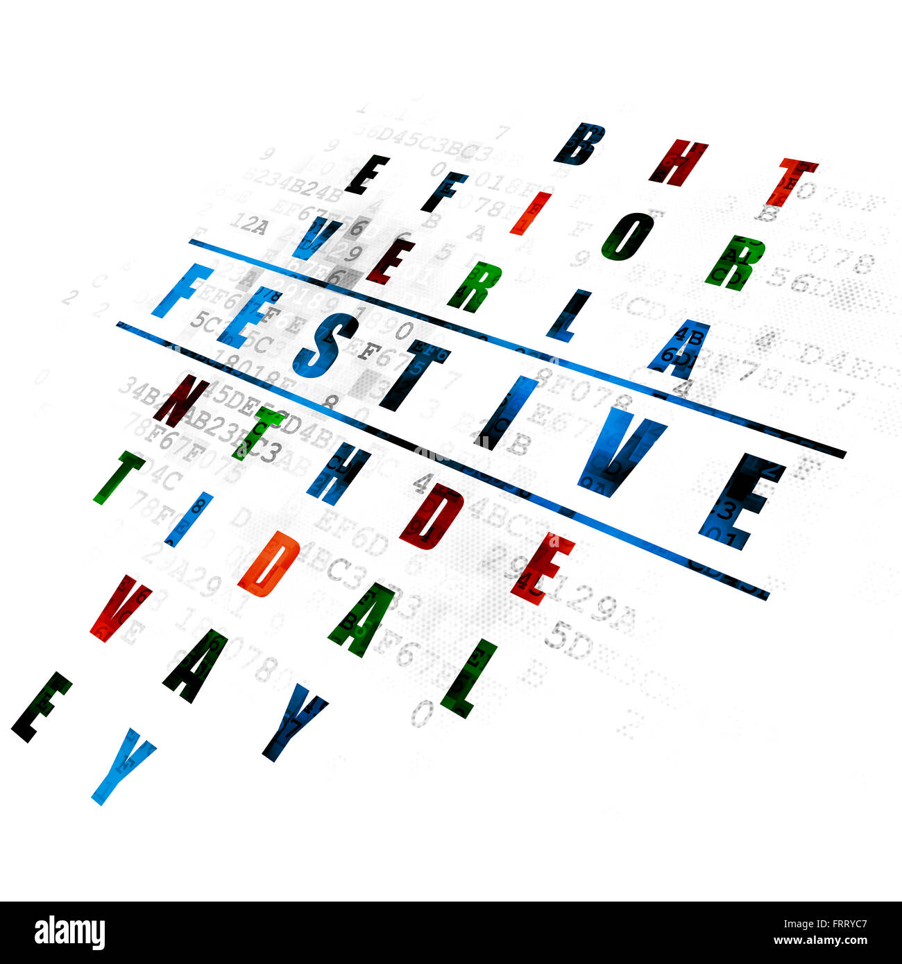 Holiday concept: Festive in Crossword Puzzle Stock Photo - Alamy