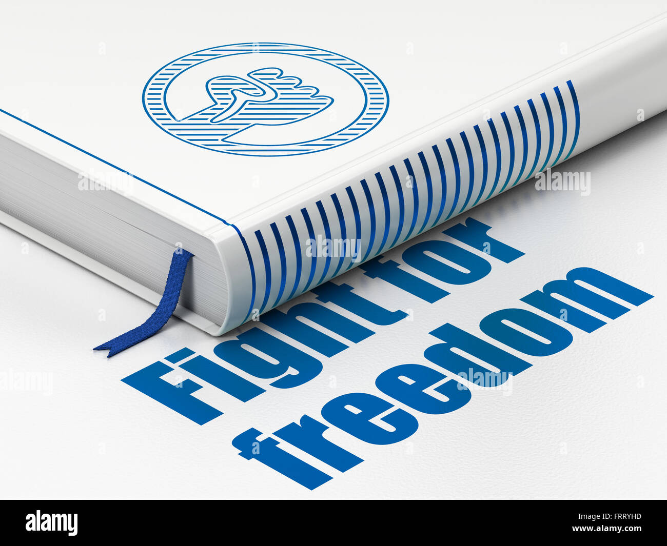 Political concept: book Uprising, Fight For Freedom on white background ...