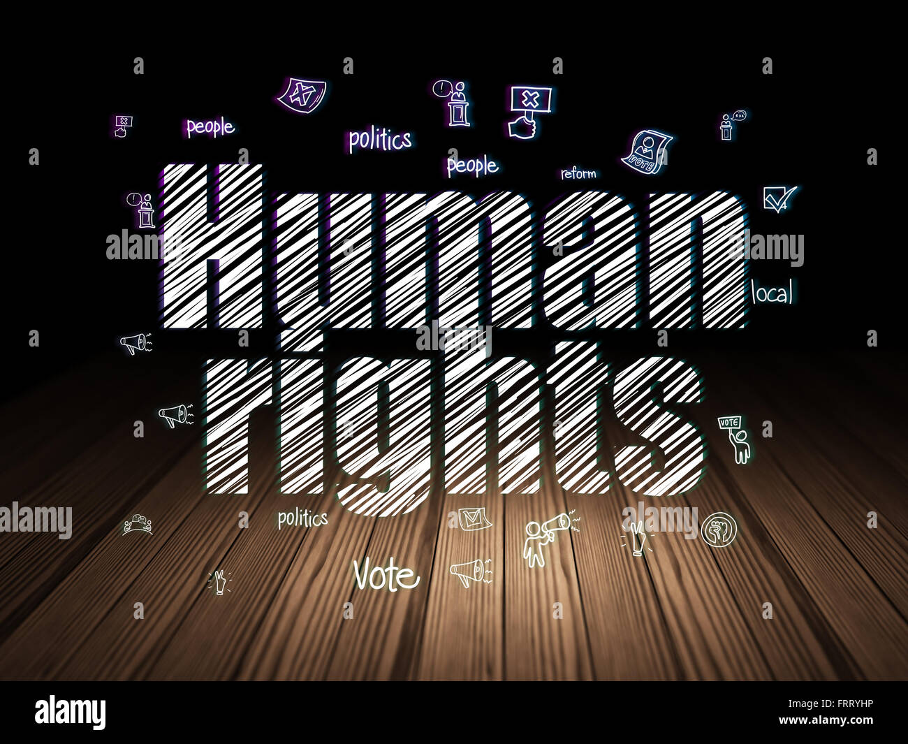 Human rights neon hi-res stock photography and images - Alamy