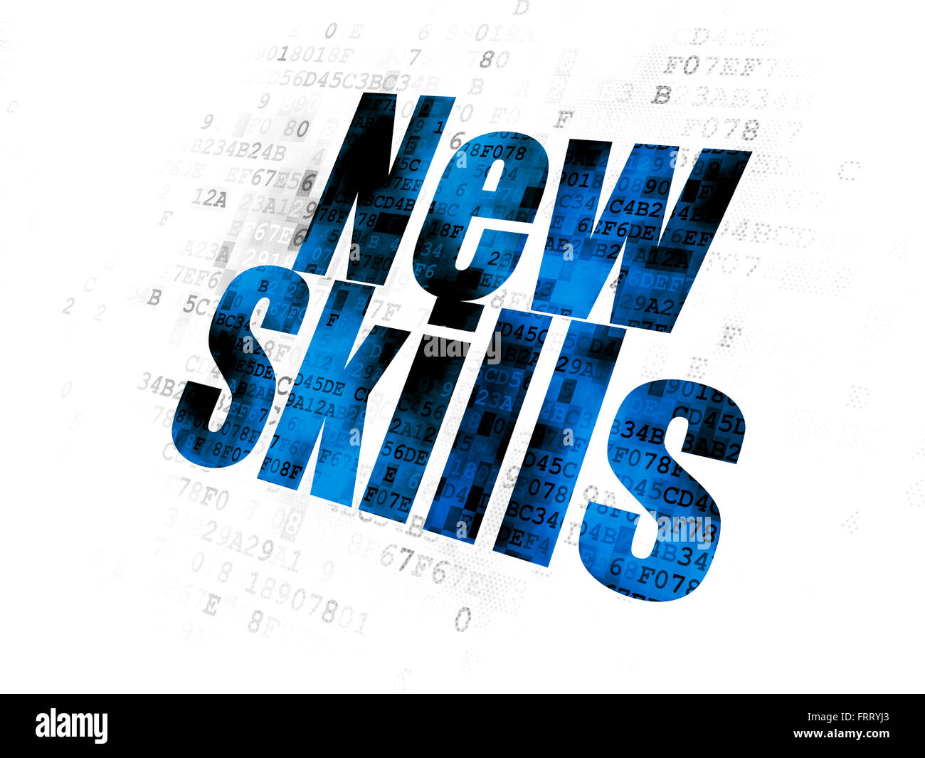 Education concept: New Skills on Digital background Stock Photo - Alamy