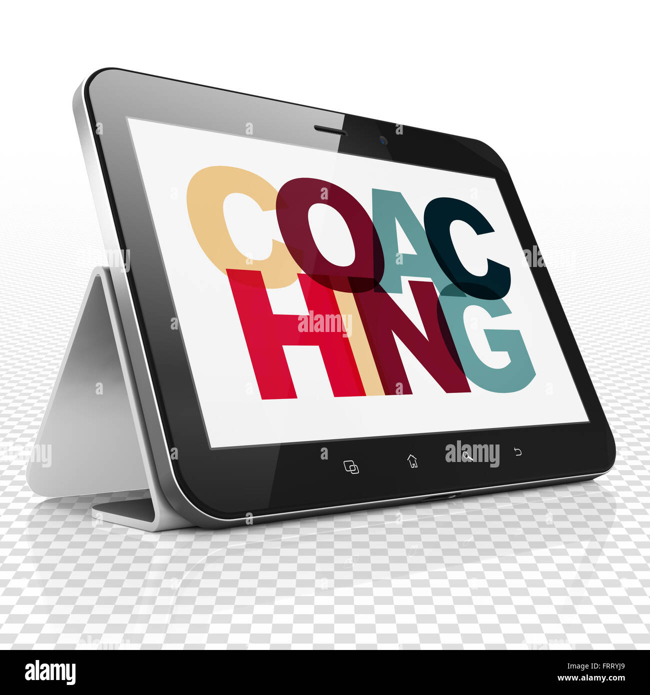 Education concept: Tablet Computer with Coaching on display Stock Photo ...