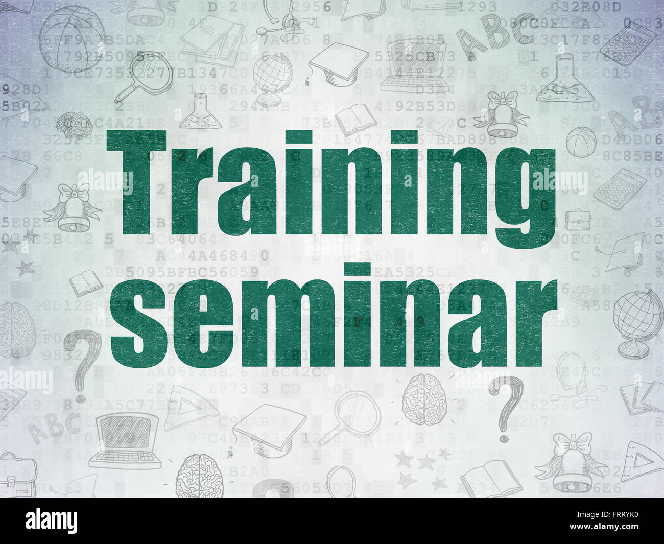 Education concept: Training Seminar on Digital Paper background Stock ...