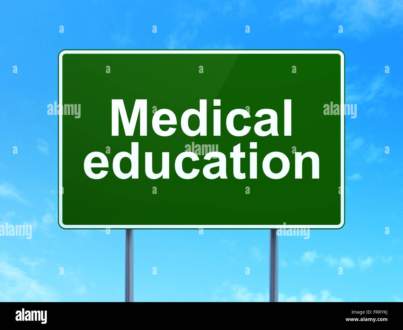 Education concept: Medical Education on road sign background Stock ...