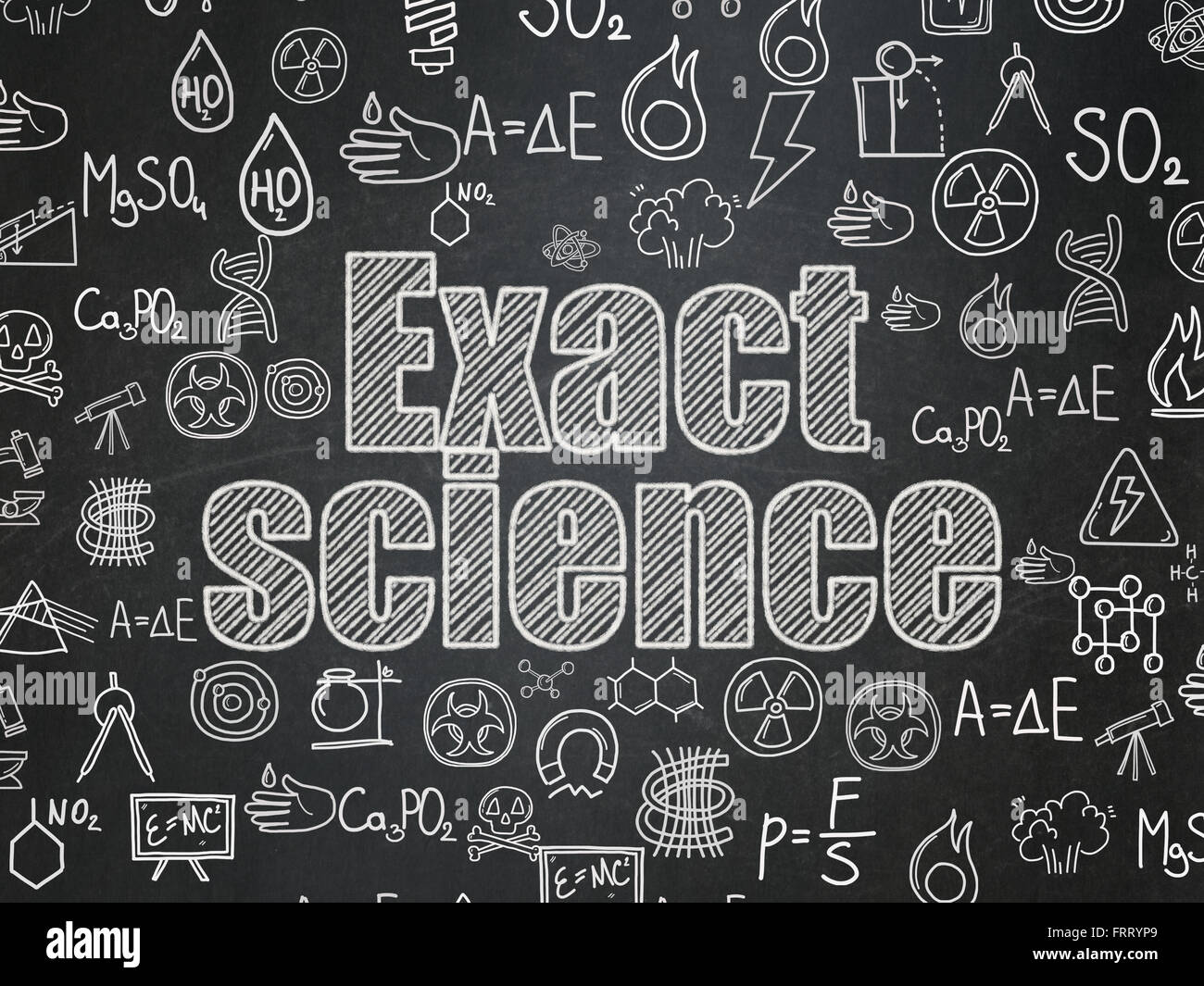 Science concept: Exact Science on School Board background Stock Photo ...