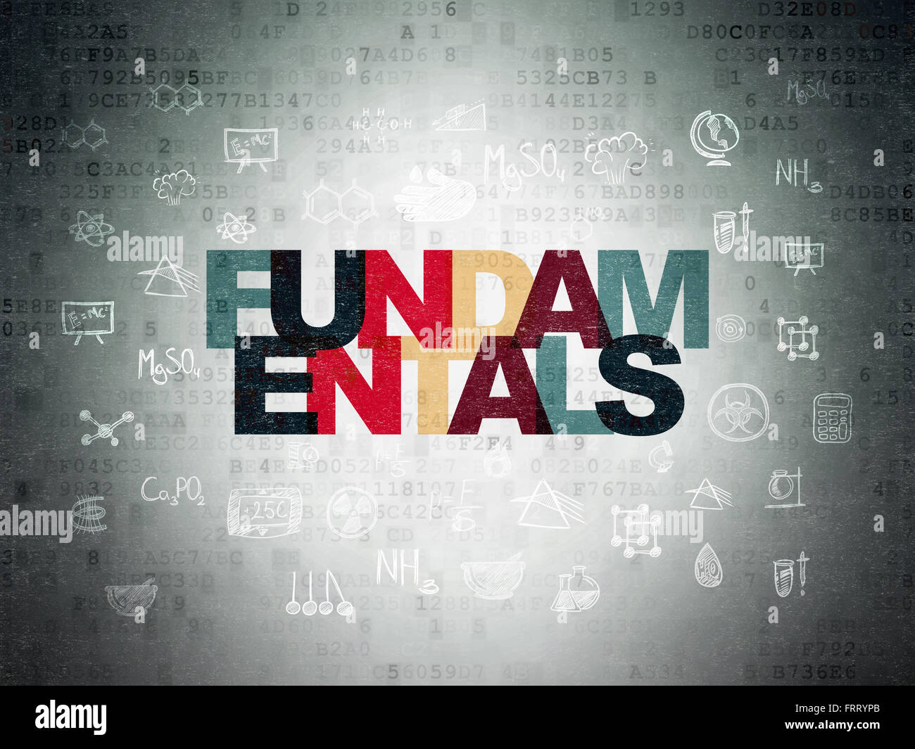 Science concept: Fundamentals on Digital Paper background Stock Photo ...