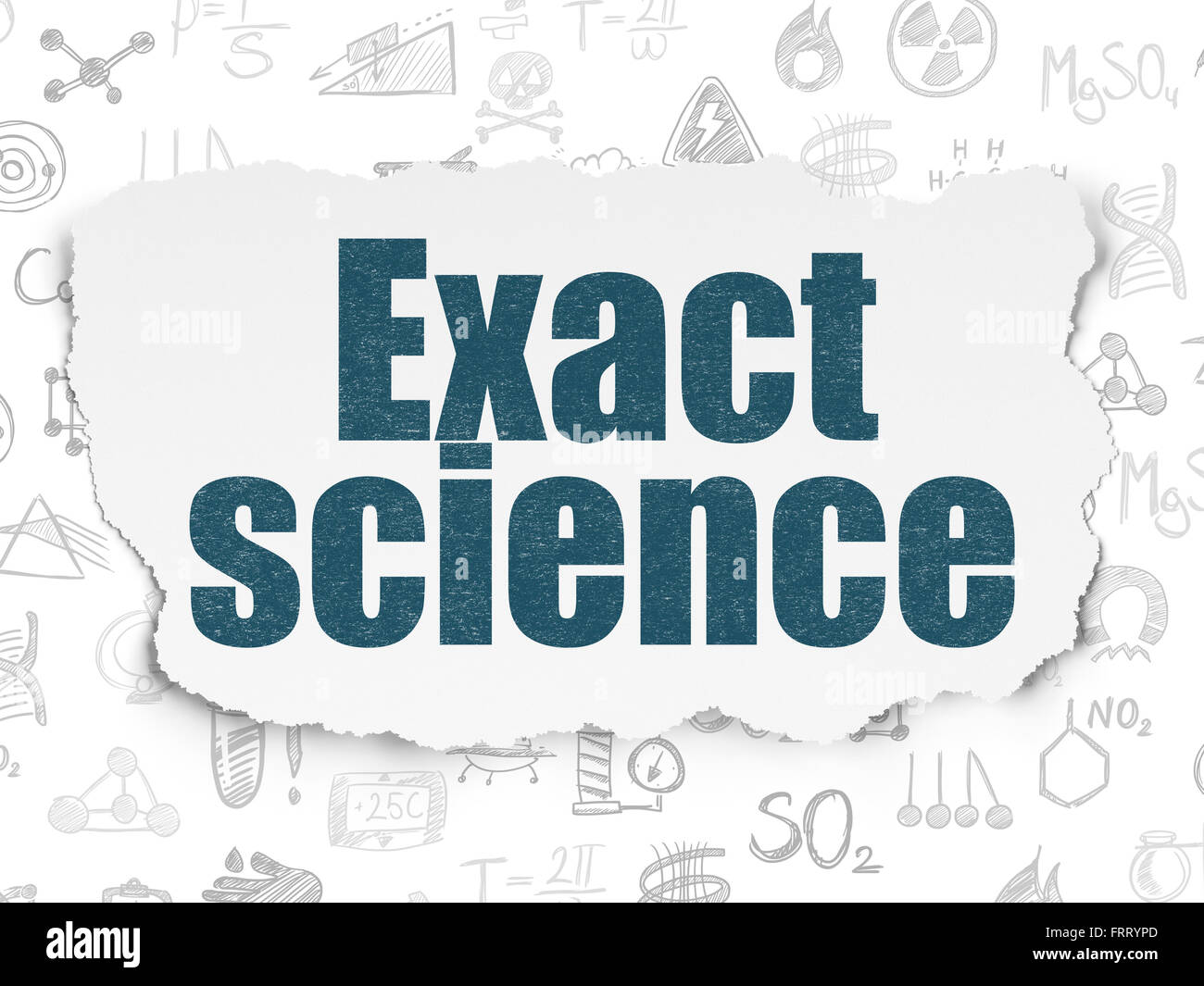 Science concept: Exact Science on Torn Paper background Stock Photo - Alamy