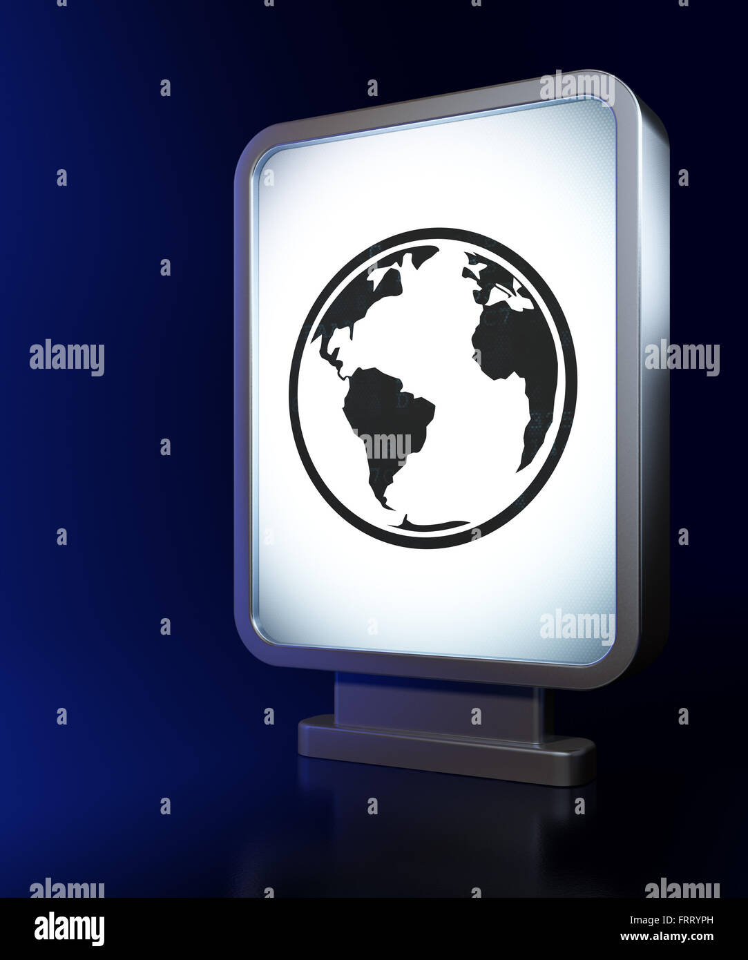 Science concept: Globe on billboard background Stock Photo - Alamy