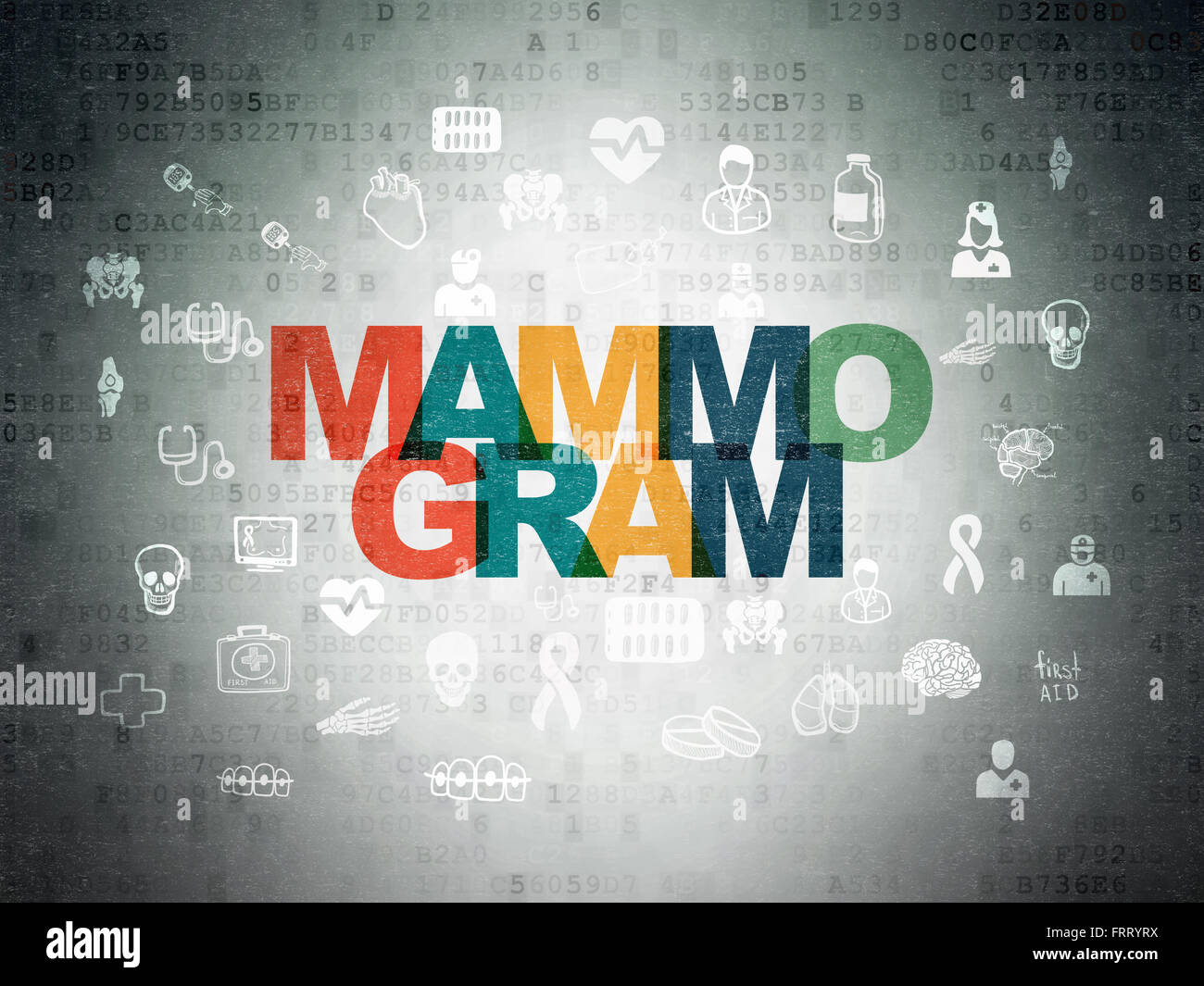 Health concept: Mammogram on Digital Paper background Stock Photo - Alamy