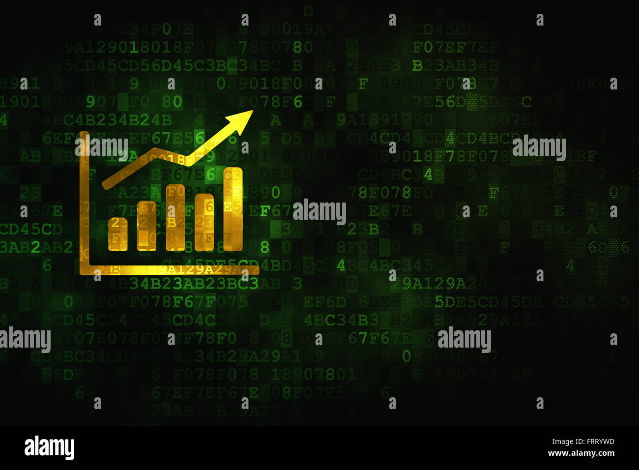 Advertising concept: Growth Graph on digital background Stock Photo - Alamy