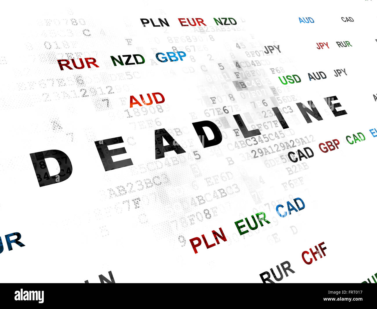 Finance concept: Deadline on Digital background Stock Photo - Alamy