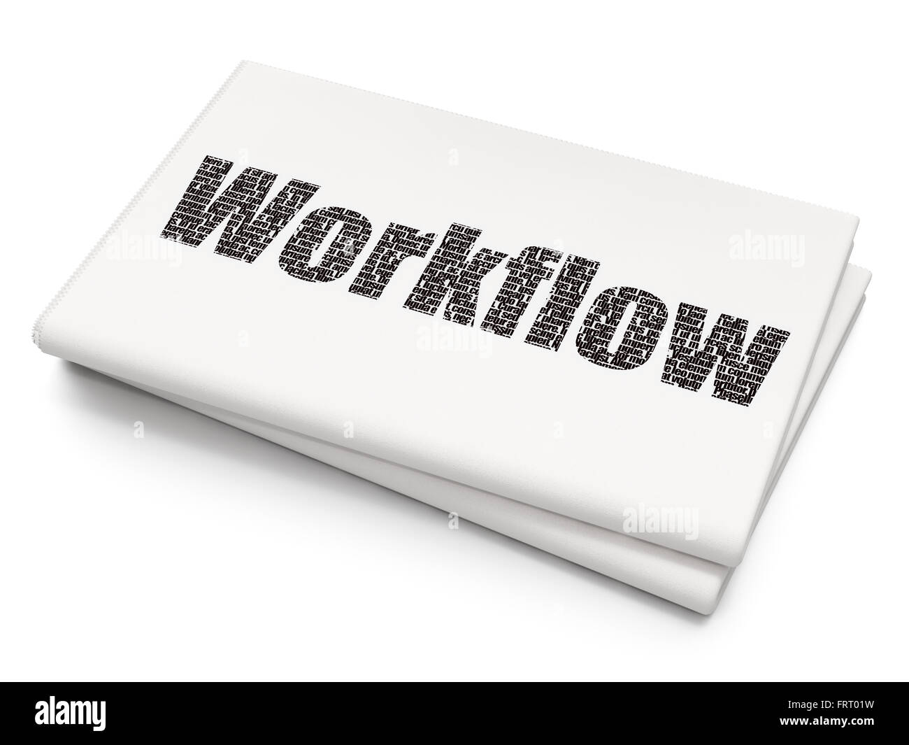 Business concept: Workflow on Blank Newspaper background Stock Photo ...