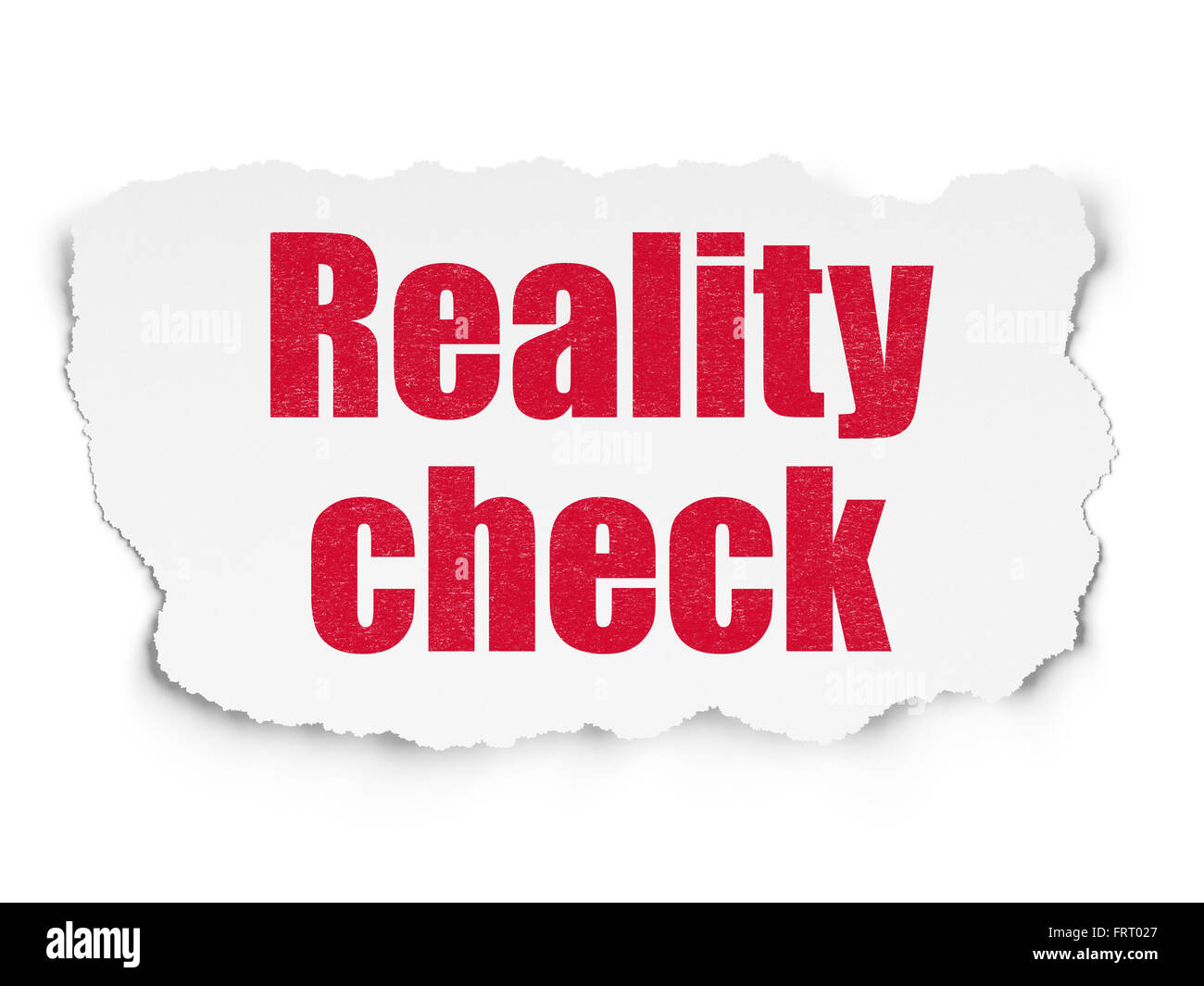 Business concept: Painted red text Reality Check on Torn Paper ...