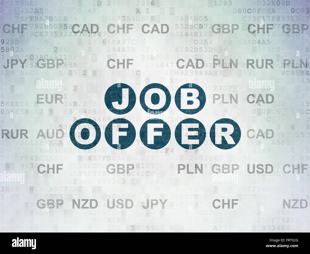 Finance concept: Job Offer on Digital Paper background Stock Photo - Alamy