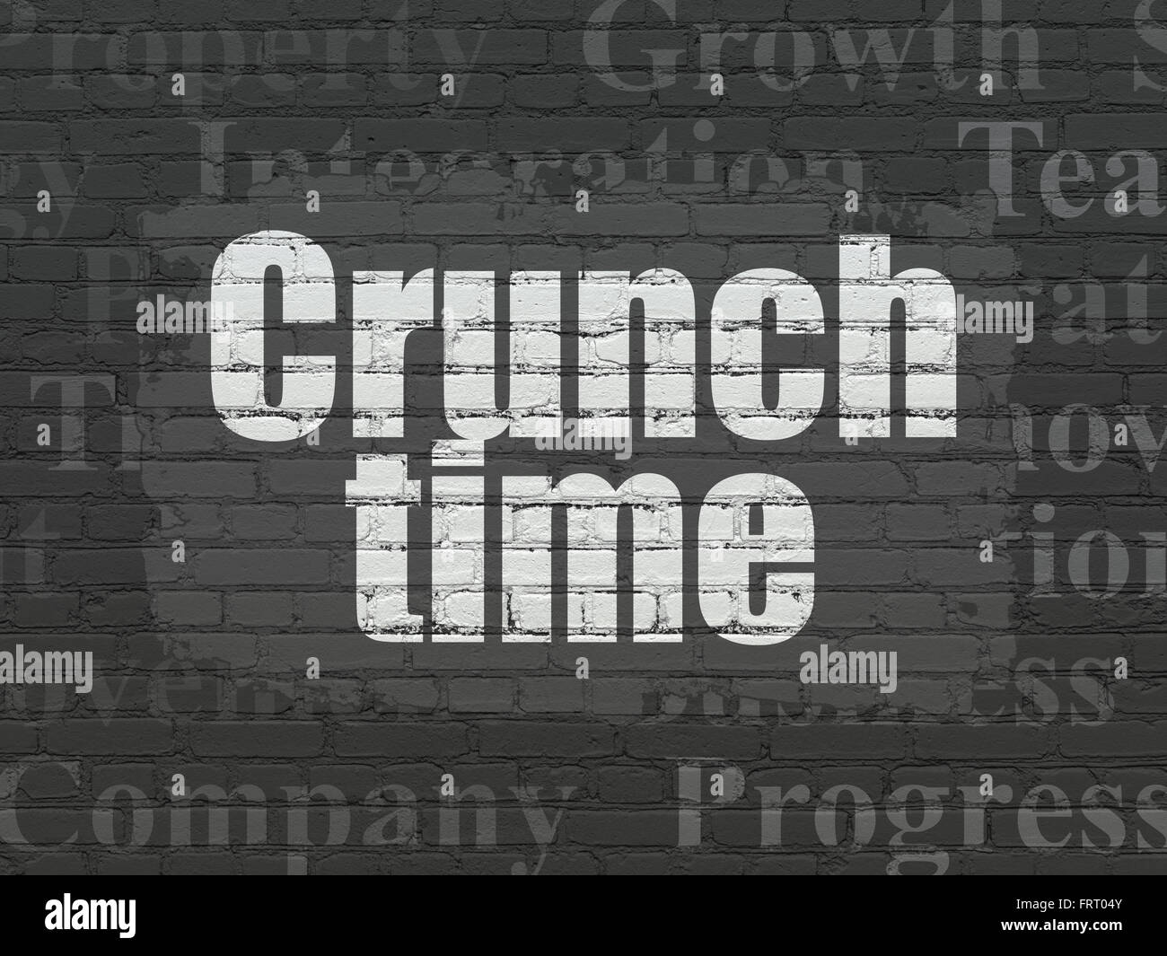 Finance concept: Crunch Time on wall background Stock Photo - Alamy