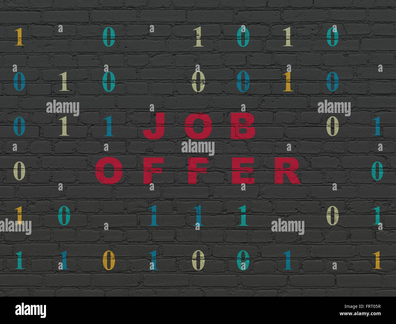 Finance concept: Job Offer on wall background Stock Photo - Alamy