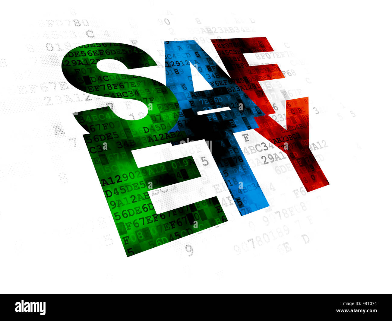 Protection concept: Safety on Digital background Stock Photo - Alamy