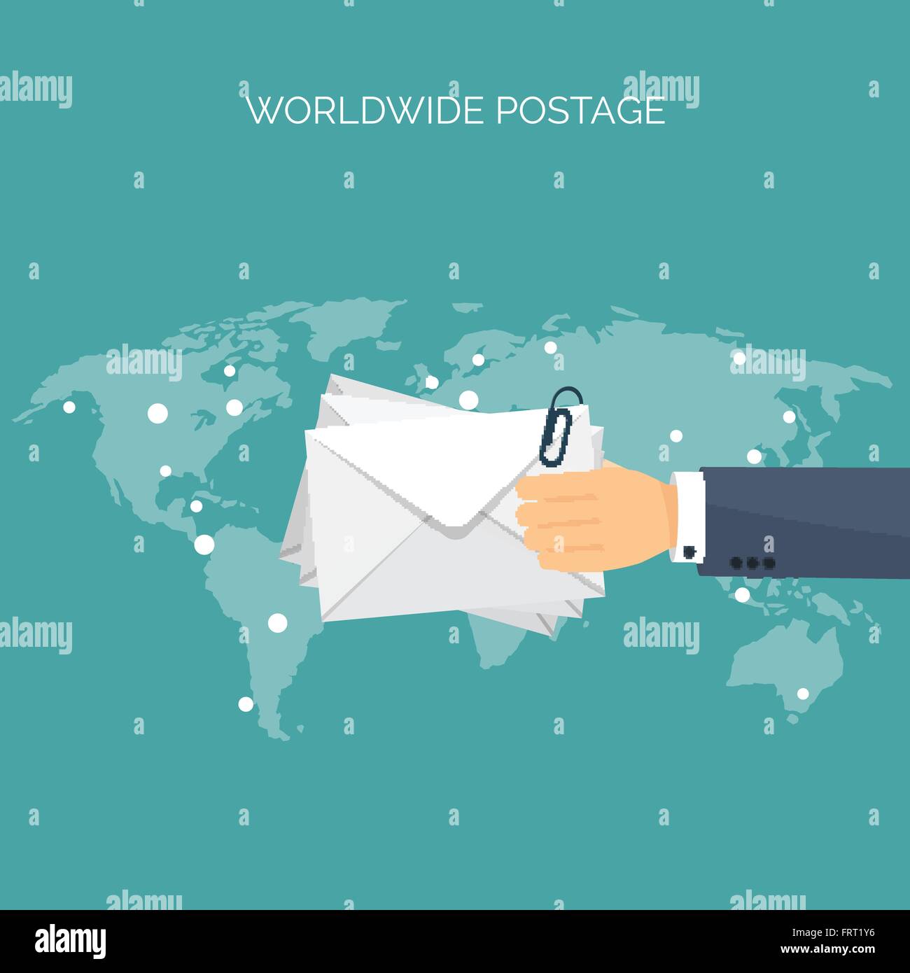 Vector illustration. Flat header. International delivery, worldwide ...