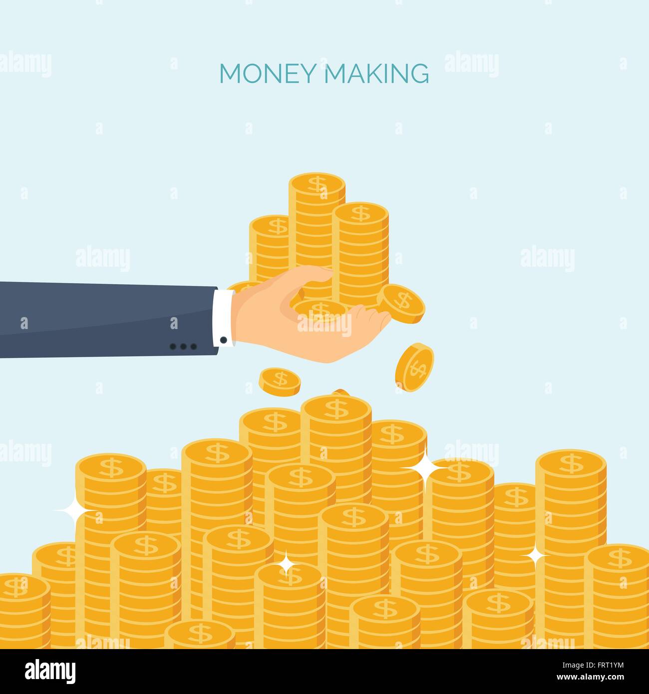Vector illustration. Flat header. Money, money making. Web payments ...