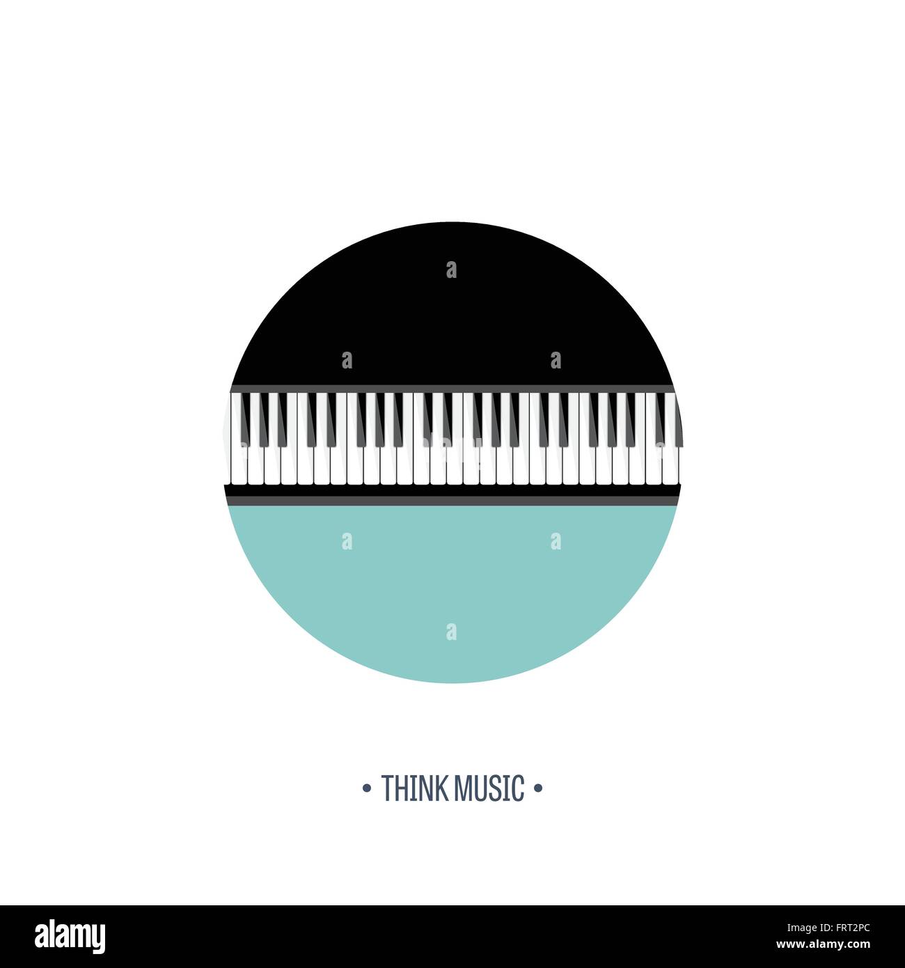 Vector illustration. Musical flat background. Piano key, keyboard ...